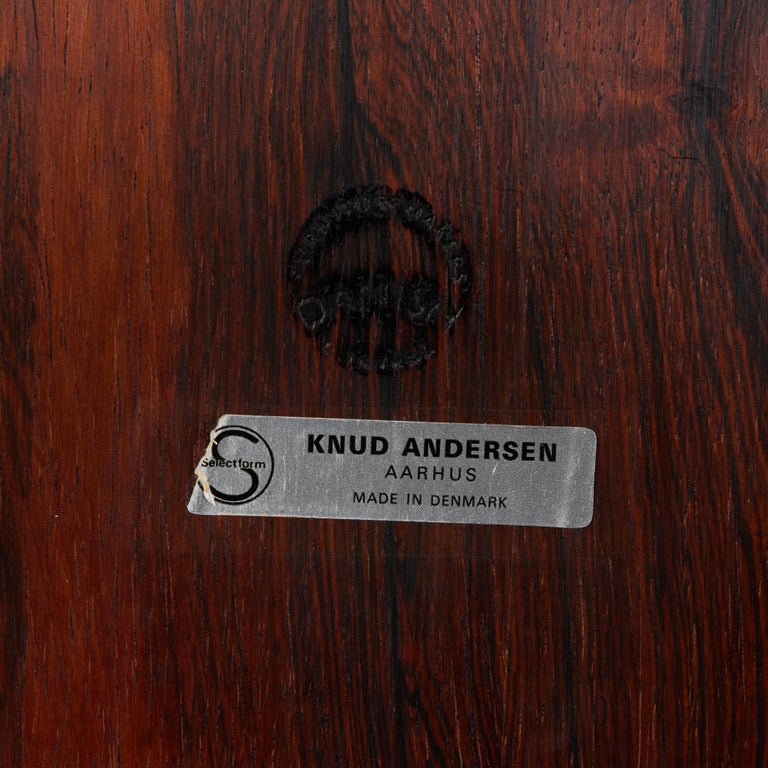 Knud Andersen Rosewood Folding Side Table for Aarhus For Sale at 1stDibs