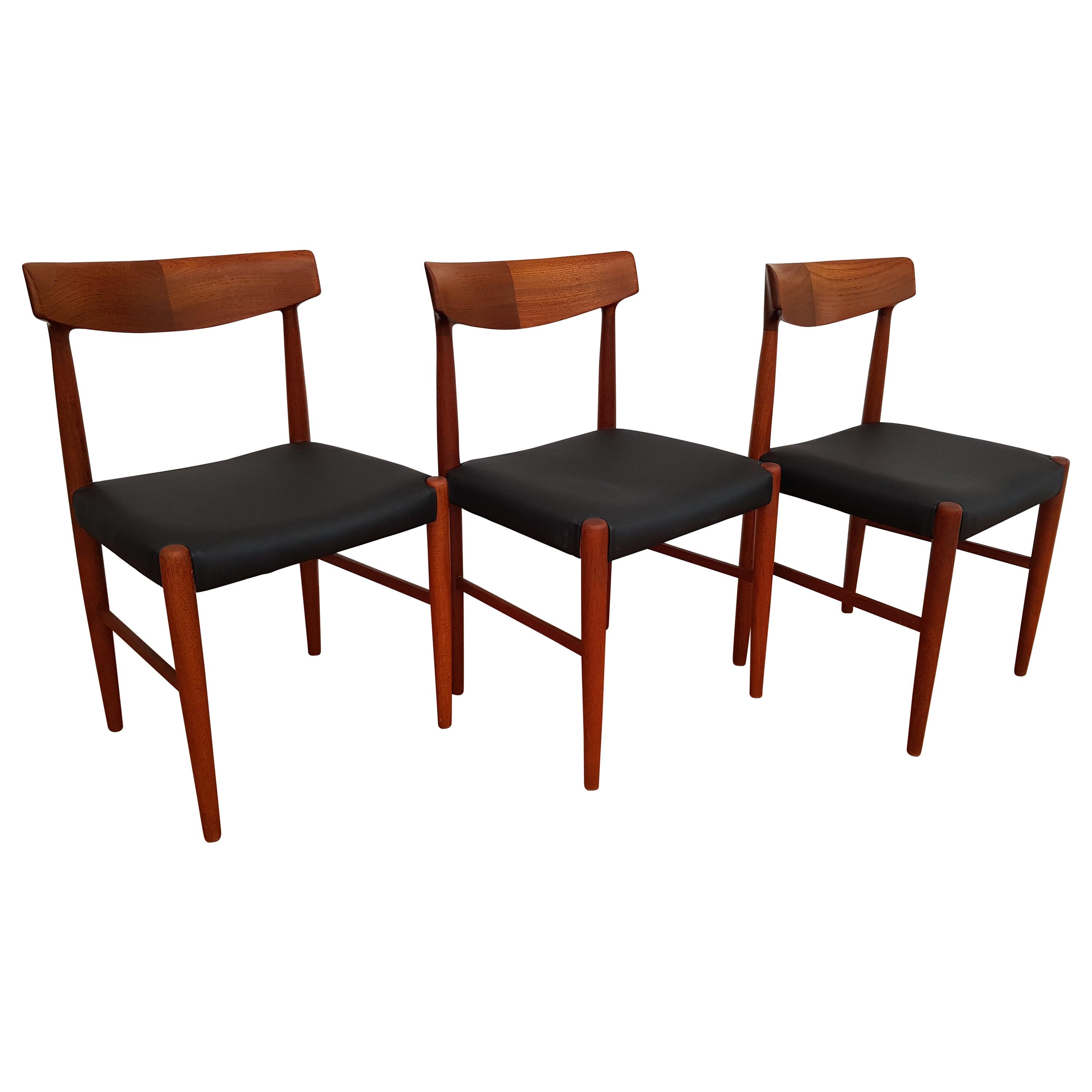 Knud Færch, Model 343, Danish Design, Chairs, Teak, Leather, Restored ...