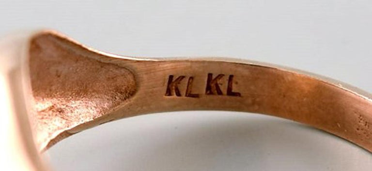 Knud Lind, Danish Goldsmith, Modernist Gold Ring in 14 Carat Gold at ...