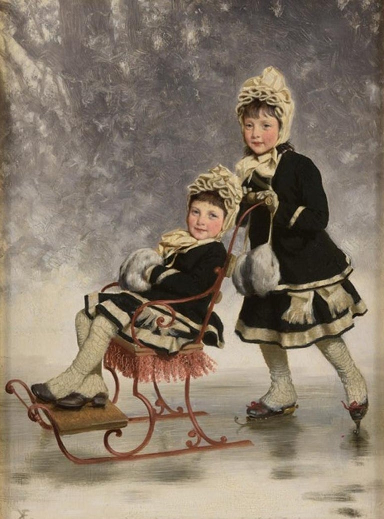 Knut Ekwall - Winter Fun For Sale at 1stDibs | knut ekwall paintings ...