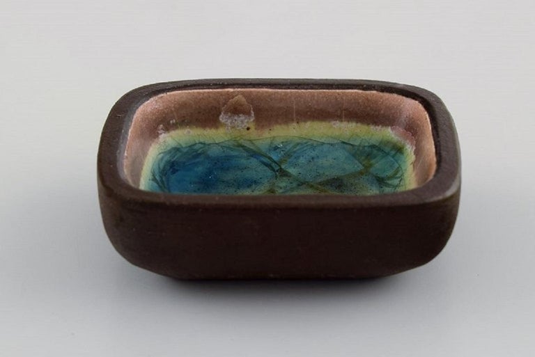 Knut Paul, Six Small Bowls in Glazed Stoneware, Beautiful Polychrome ...