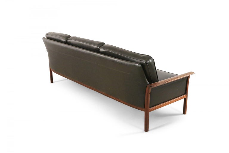 Knut Saeter for Vatner Mobler Mid-Century Norwegian Black Leather and ...