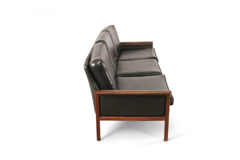 Knut Saeter for Vatner Mobler Mid-Century Norwegian Black Leather and ...