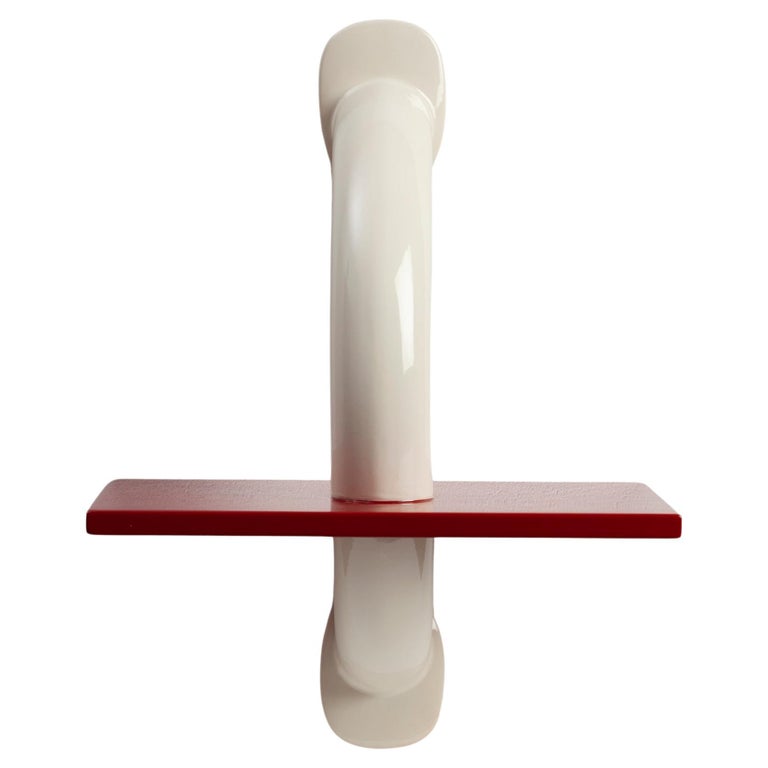 Kobe Red Wall Light Ceramic and Laquered Wood For Sale at 1stDibs