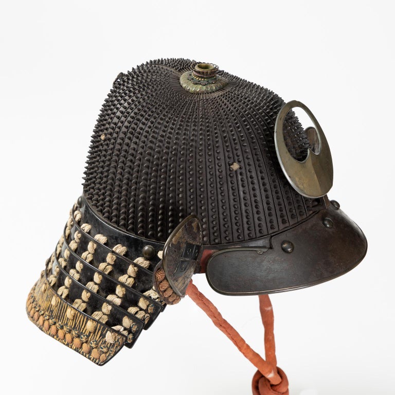 Koboshi Kabuto, Samurai Helmet with Standing Rivets Haruta School For ...
