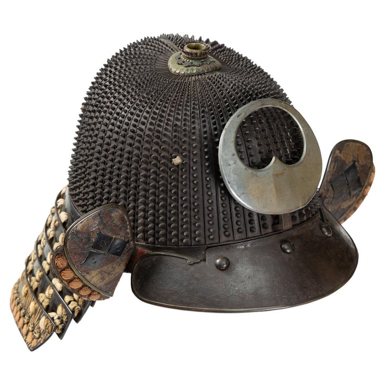 Koboshi Kabuto, Samurai Helmet with Standing Rivets Haruta School For ...