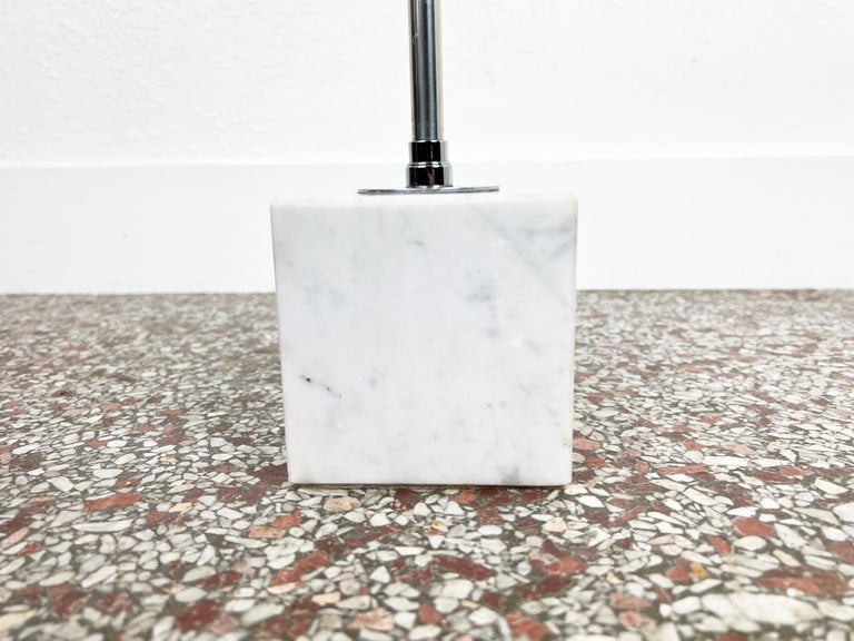 Koch and Lowy Marble Base Chrome Table Lamp For Sale at 1stDibs