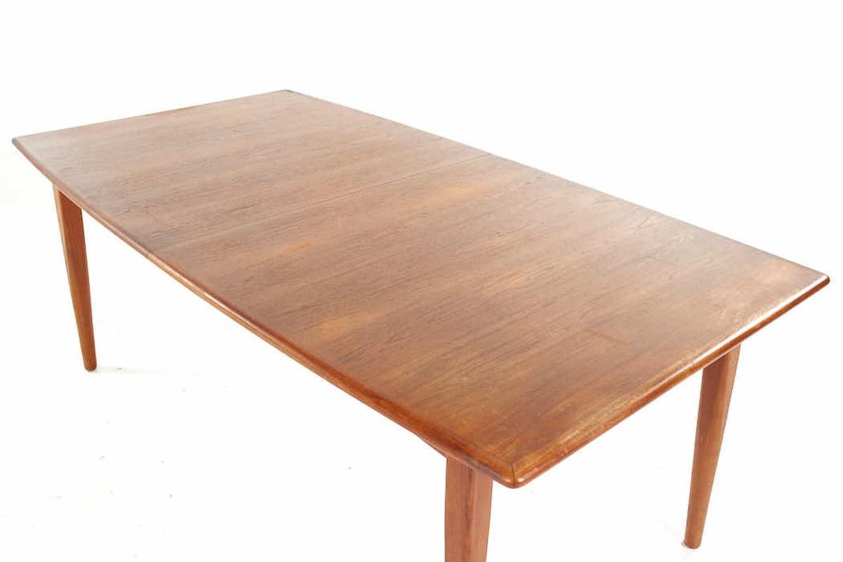 Falster Møbelfabrik Teak Expanding Hidden Leaf Dining Table with 2 ...