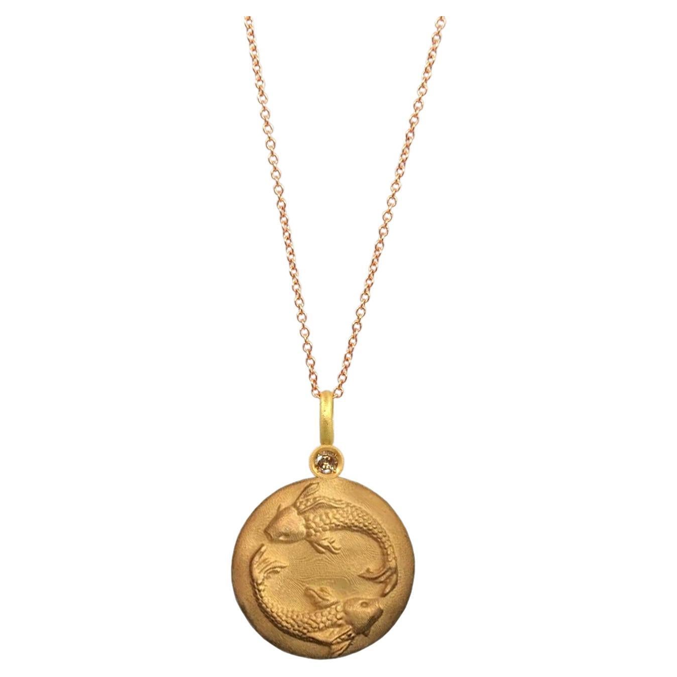 'Enigma II' 18K Gold Medallion For Sale at 1stDibs