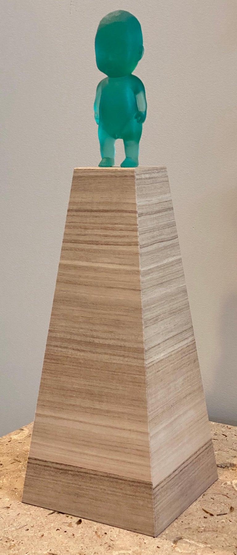 Koichi Matsufuji - 'Jade Baby' Cast Glass, Wood For Sale at 1stDibs