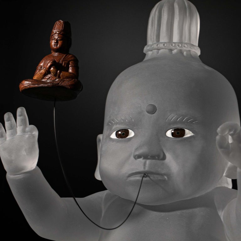 Koichi Matsufuji - ''Seated Baby of Mercy'' Cast Glass, Inlaid Glass ...