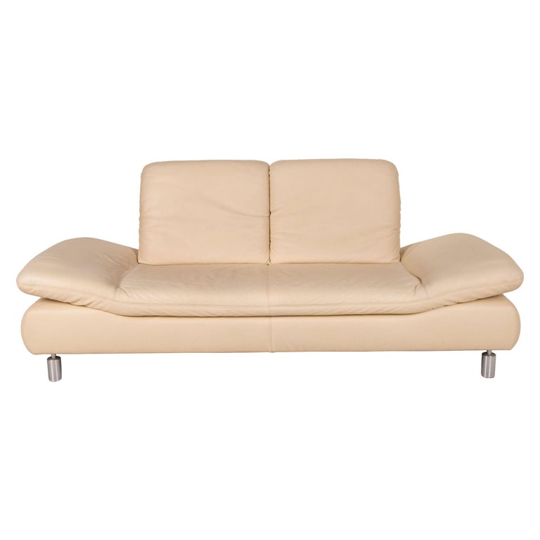 Koinor Rivoli Leather Sofa Cream Two-Seater Couch Relaxation Function ...