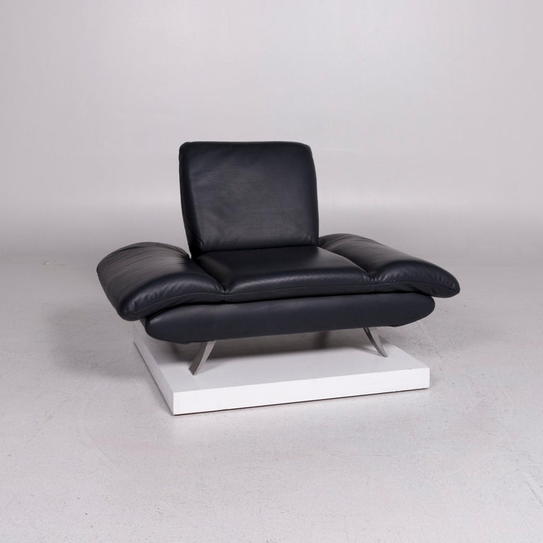 Koinor Rossini Blue Armchair Leather For Sale at 1stDibs