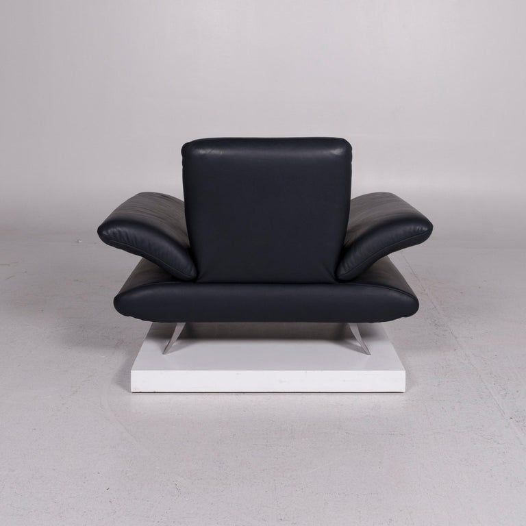 Koinor Rossini Blue Armchair Leather For Sale at 1stDibs