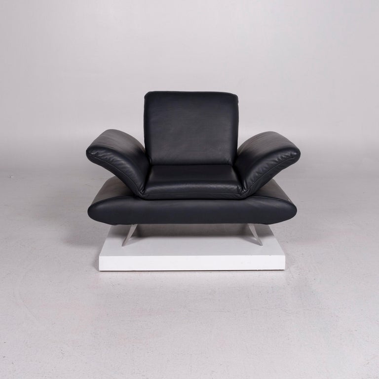Koinor Rossini Blue Armchair Leather For Sale at 1stDibs