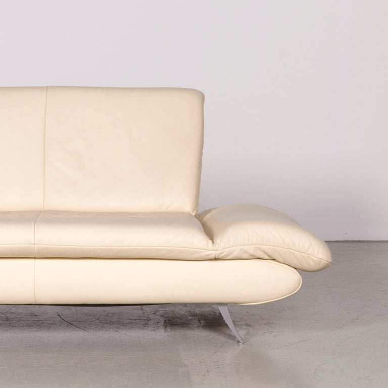 Koinor Rossini Designer Leather Sofa Cream Genuine Leather Two-Seat ...