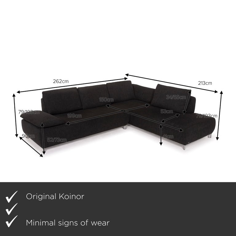 Koinor Volare Fabric Sofa Gray Corner Function at 1stDibs