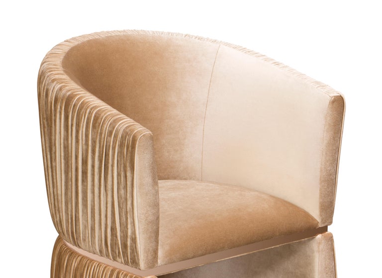 Cuff Chair in Velvet and Brass For Sale at 1stDibs