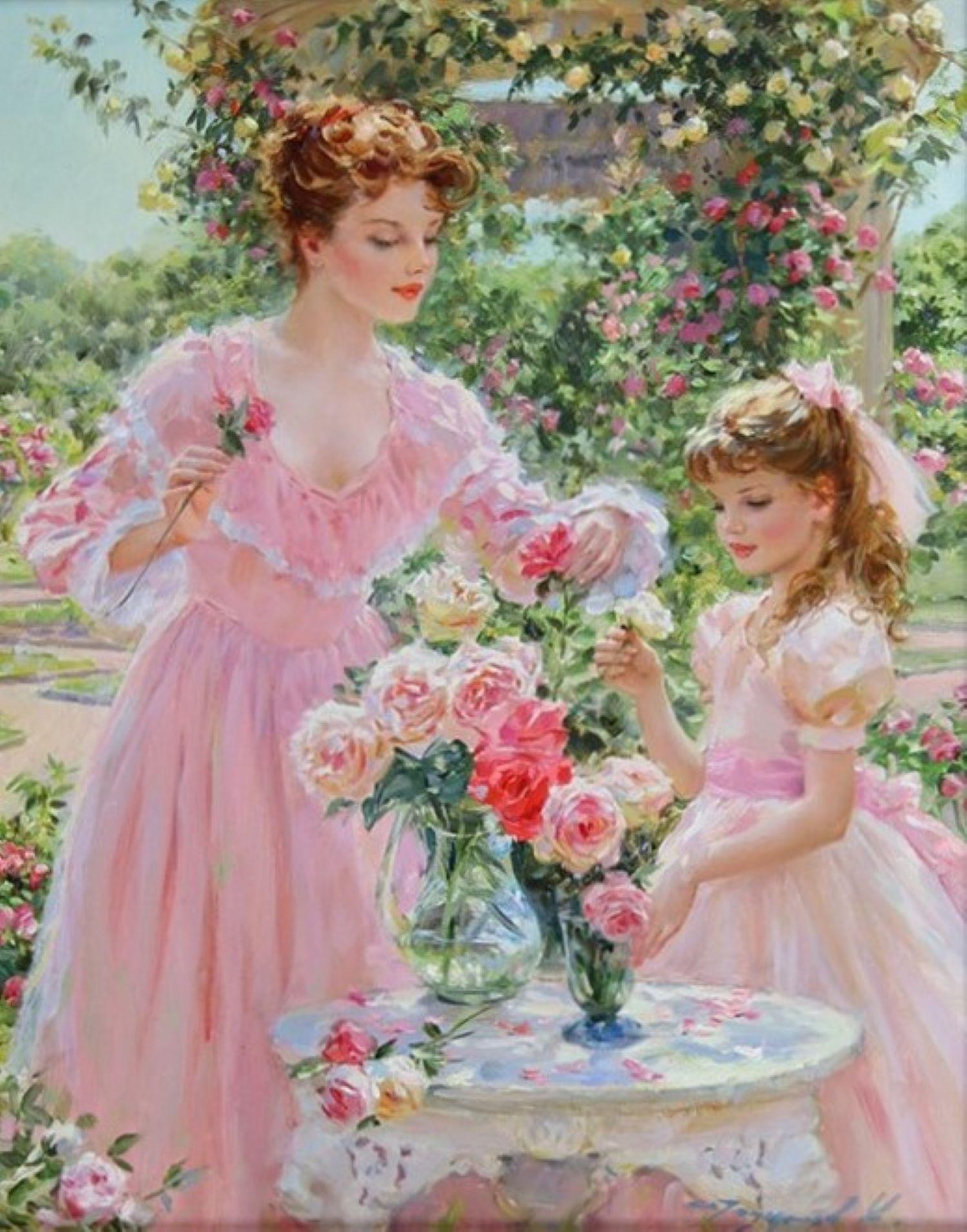 Konstantin Razumov - Elegant Lady in a Black Corset and Dark Blue Hat ...