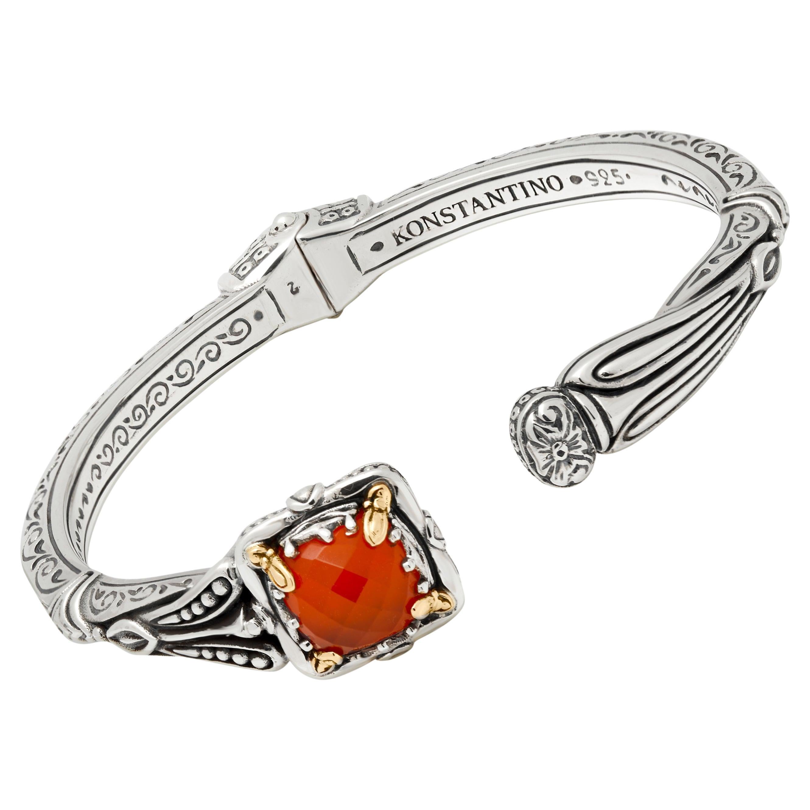 Konstantino Gen K S. Silver and 18k Gold Tulite Doublet Bracelet For ...