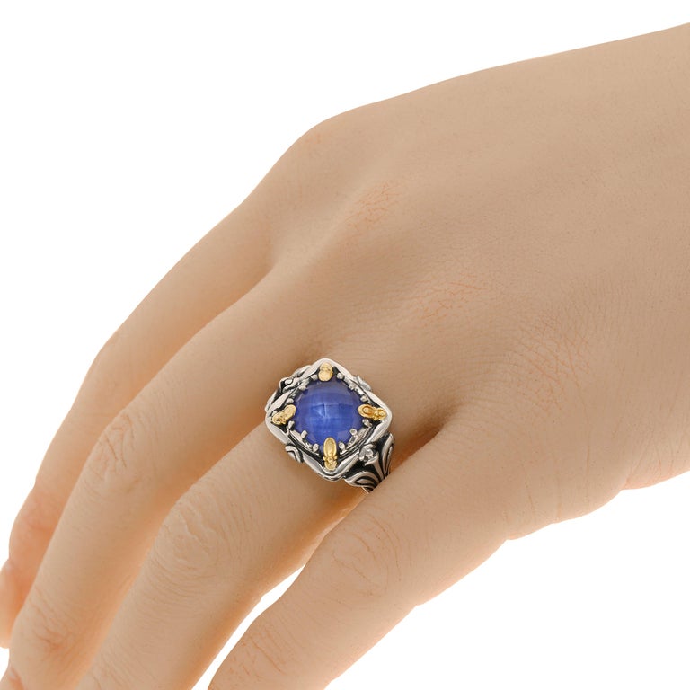 Konstantino Gen K Sterling Silver, 18k Yellow Gold, Sodalite Doublet ...