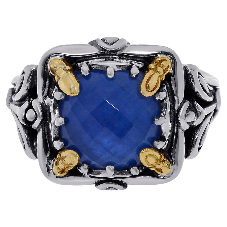 Konstantino Gen K Sterling Silver, 18k Yellow Gold, Sodalite Doublet ...