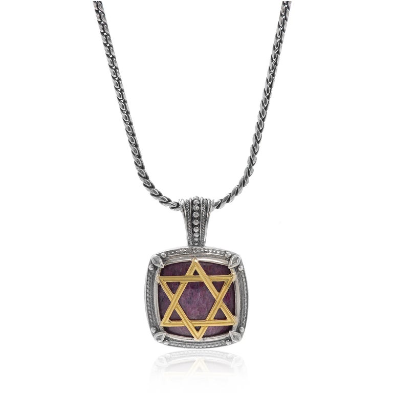 Konstantino Heonos Sterling Silver, 18k Gold, Ruby Root Pendant For ...