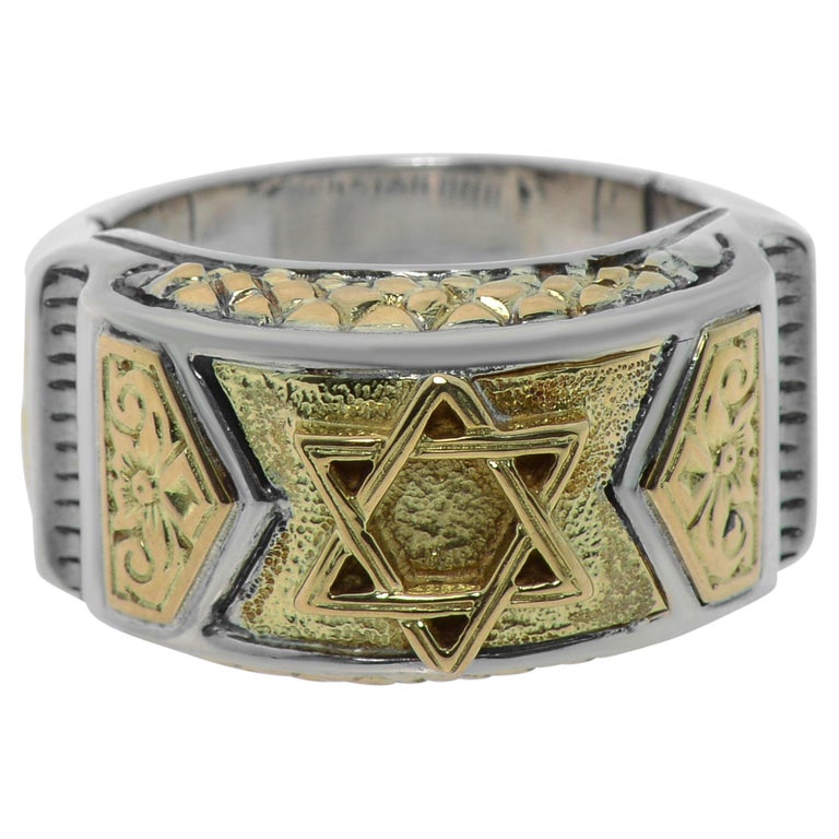 Konstantino Heonos Sterling Silver and 18k Yellow Gold Band Ring For ...