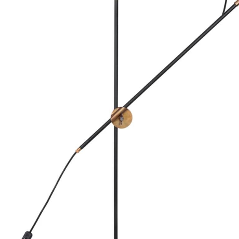Konsthantverk Kh#1 Black Raw Brass Floor Lamp For Sale at 1stDibs