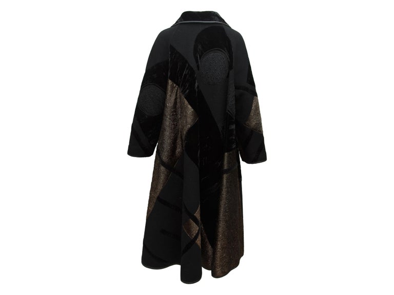 Koos Van Den Akker Couture Black Long Velvet Coat at 1stDibs