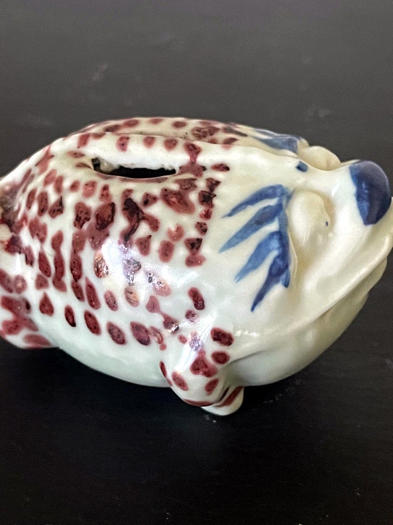 Korean Ceramic Water Dropper in Frog Form For Sale at 1stDibs