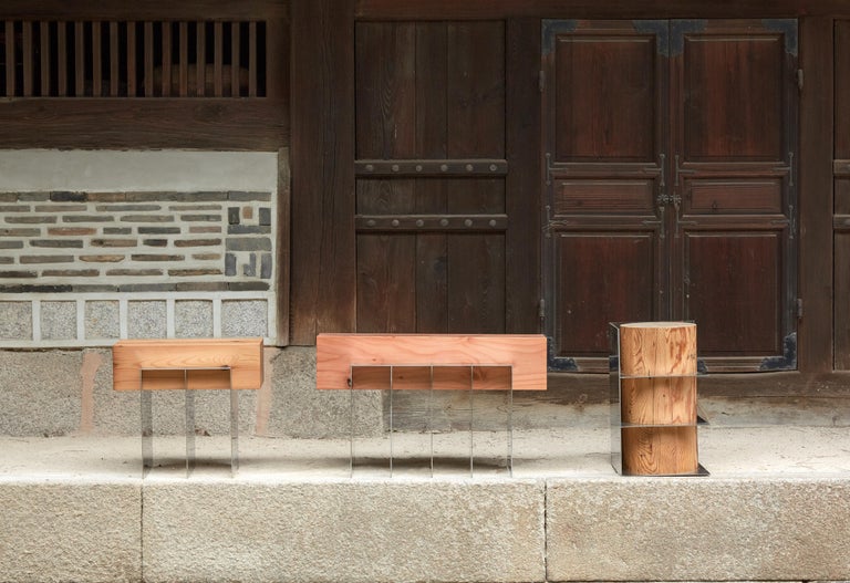 Korean "Hanok" Split Stool, Shinkyu Shon For Sale at 1stDibs