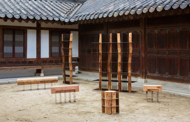 Korean "Hanok" Split Stool, Shinkyu Shon For Sale at 1stDibs