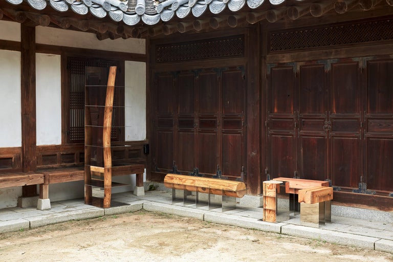 Korean "Hanok" Split Stool, Shinkyu Shon For Sale at 1stDibs