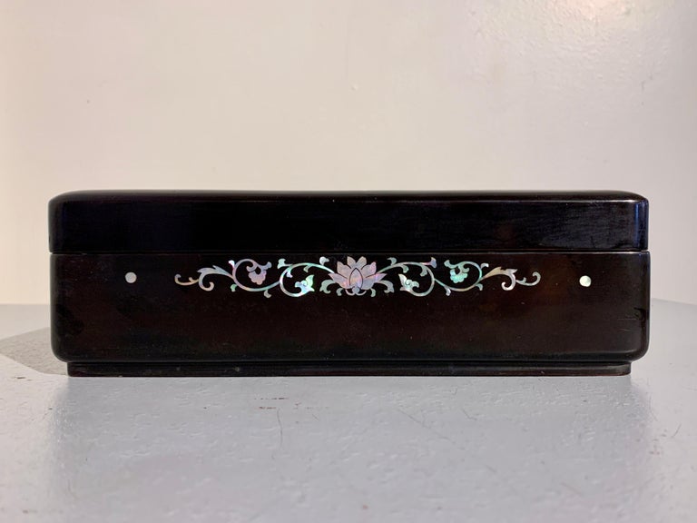 Korean Lacquer and Mother of Pearl Inlay "Longevity" Box, 1930s, Korea ...