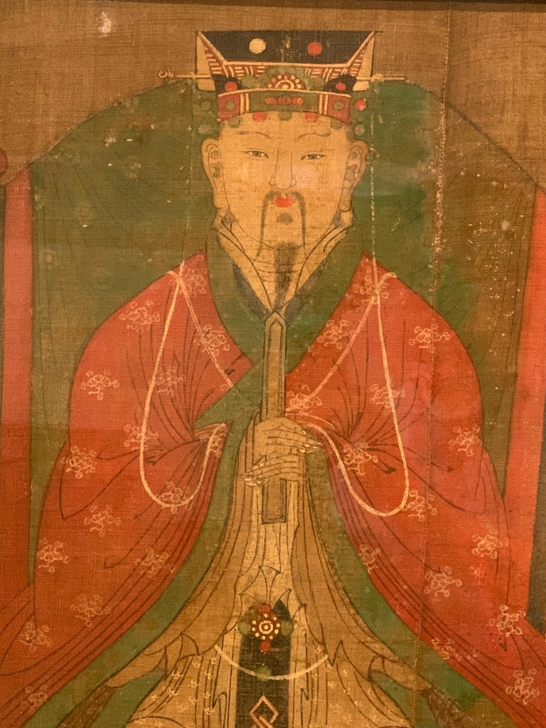 Korean Painted Portrait of the Yan Emperor, Joseon Dynasty 18th Century ...
