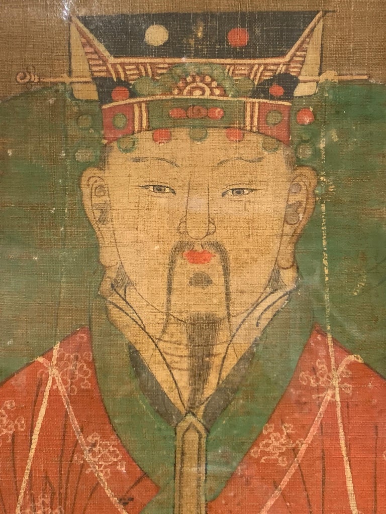 Korean Painted Portrait of the Yan Emperor, Joseon Dynasty 18th Century ...