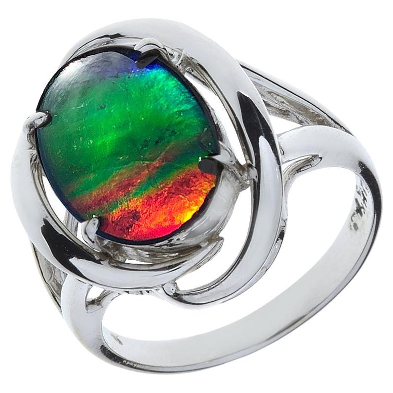 Korite Rosalind Ammolite 14K Gold Ring For Sale at 1stDibs