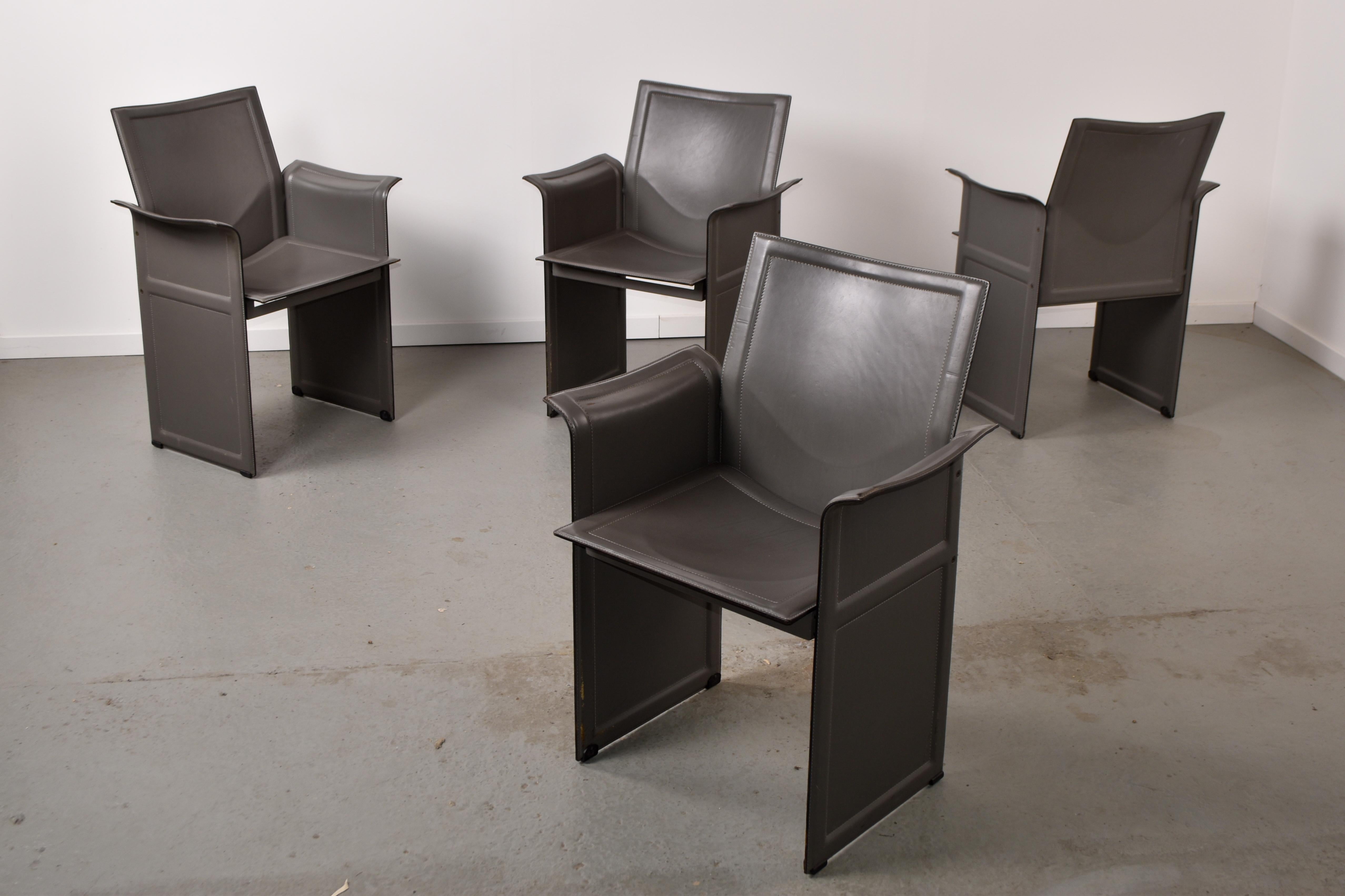 Korium dining chairs from Tito Agnioli for Matteo Grassi at 1stDibs
