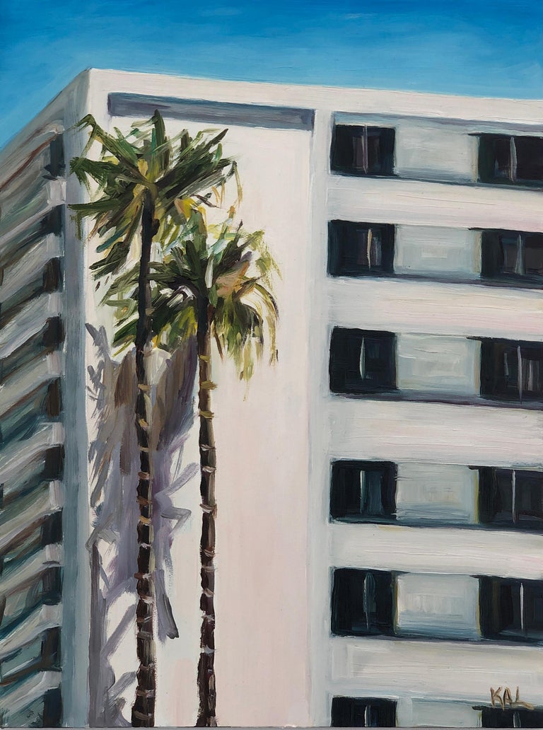 Kory Alexander - Building on Wilshire Blvd. - oil on panel at 1stDibs