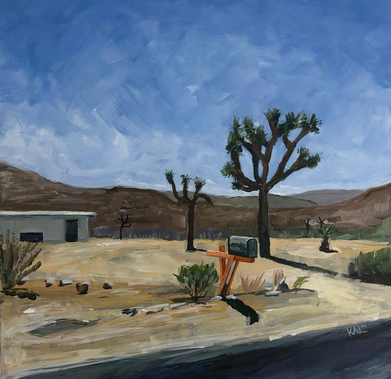 Kory Alexander - Desert House - acrylic on wood at 1stDibs