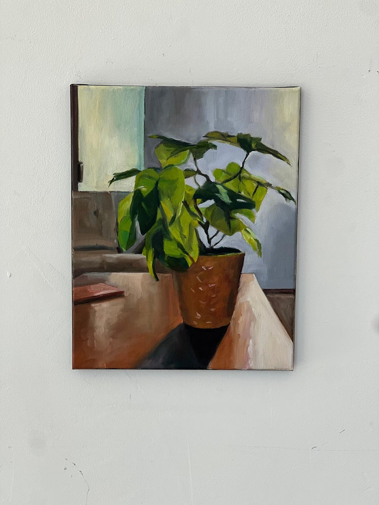 Kory Alexander - Plastic House Plant - oil on canvas For Sale at 1stDibs
