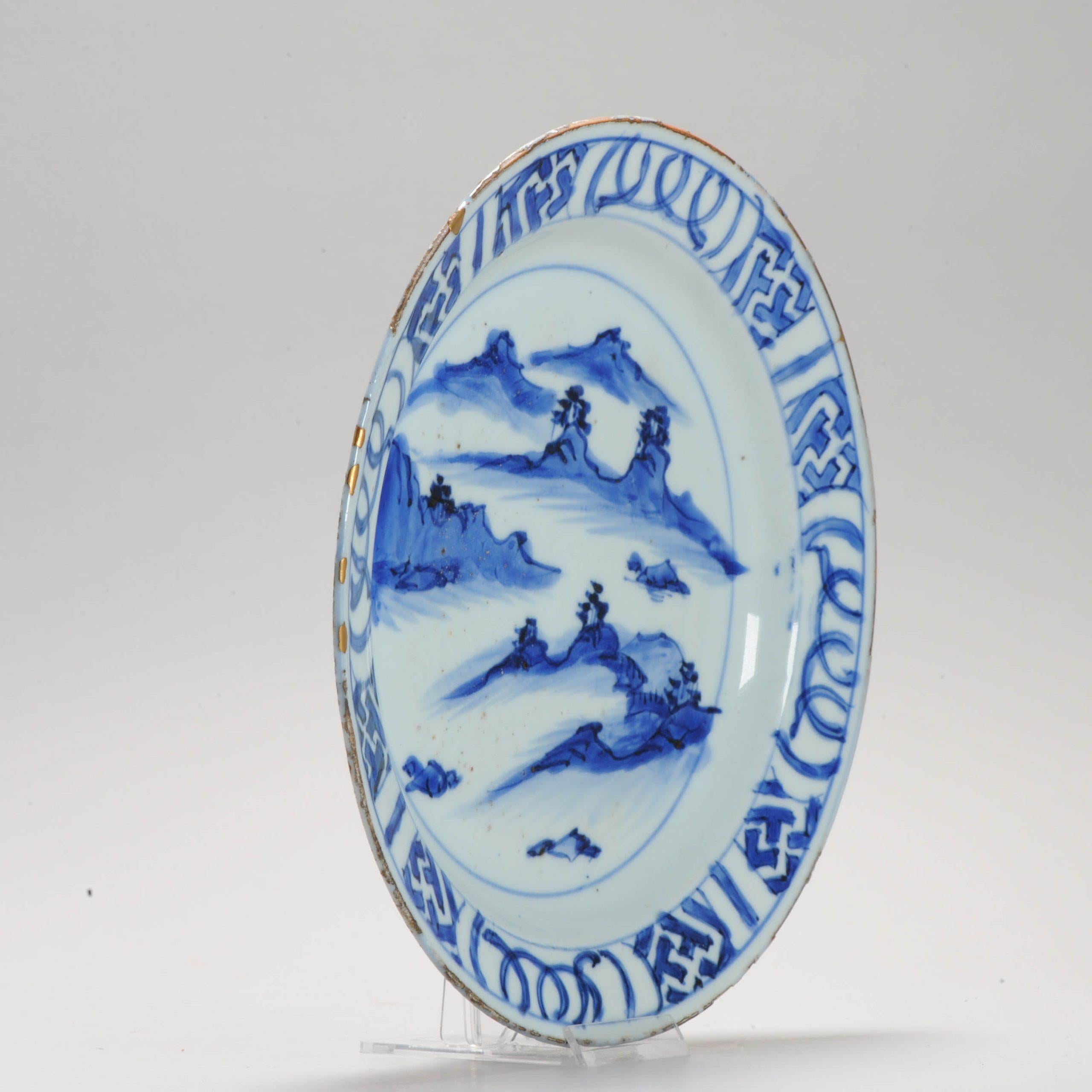 Kosometsuke Antique Ming Dynasty Chinese Porcelain Dish Xieyi Landscape ...
