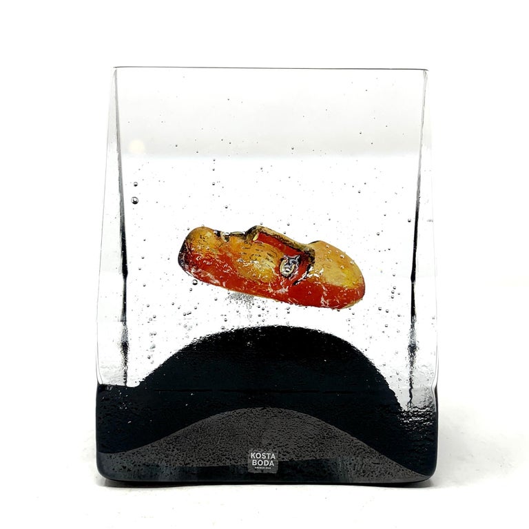 Kosta Boda "Black Elements: House of Mystery" Art Glass Objet D'art by Bertil Va For Sale at 1stDibs