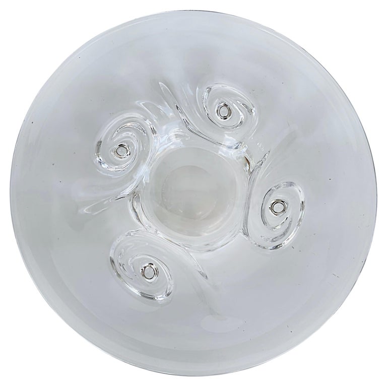 Kosta Boda Sweden Goran Warff Modernist Art Glass Bowl with Swirl ...