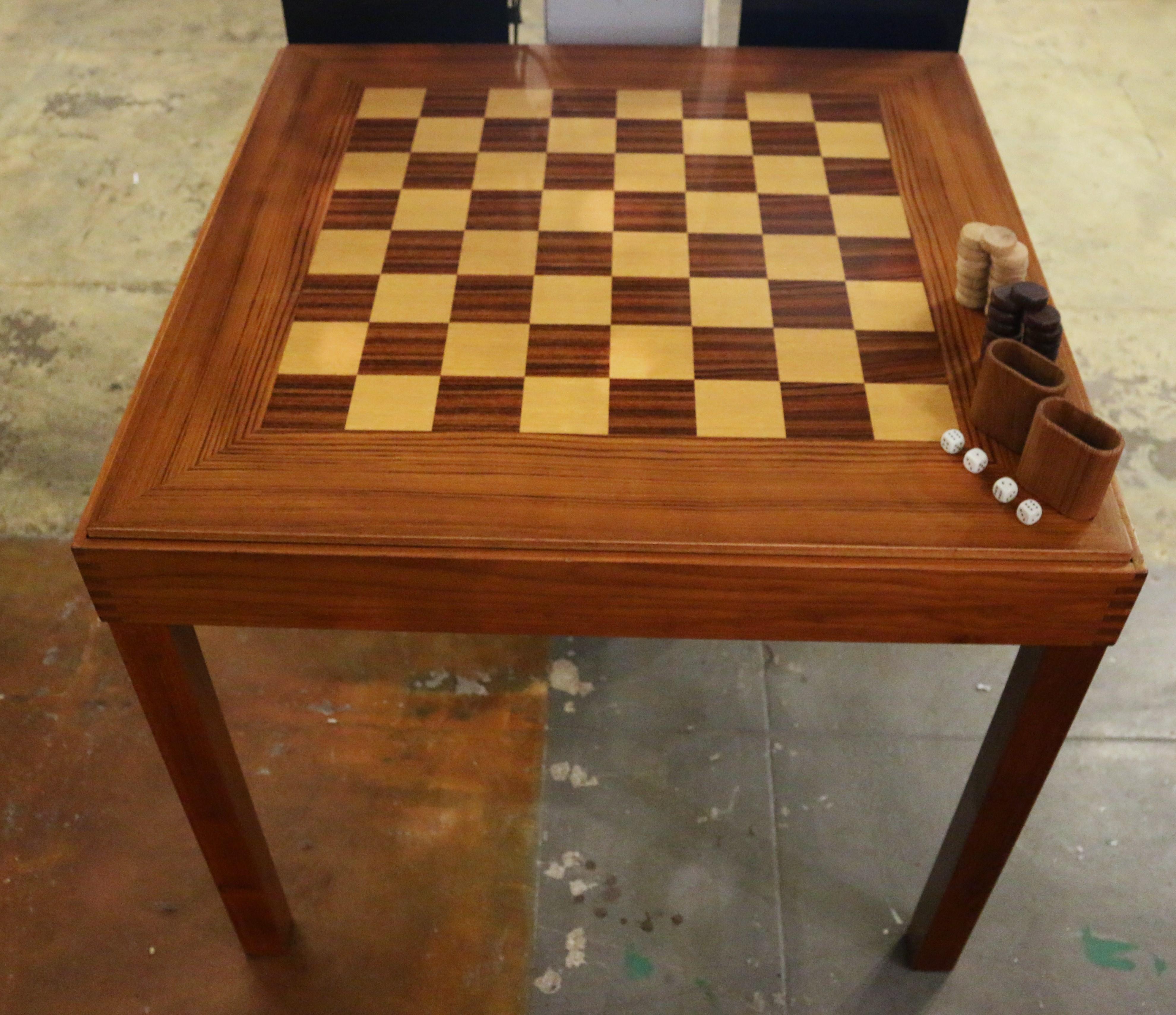Kovby Danish Modern Game Table Rosewood Teak at 1stDibs