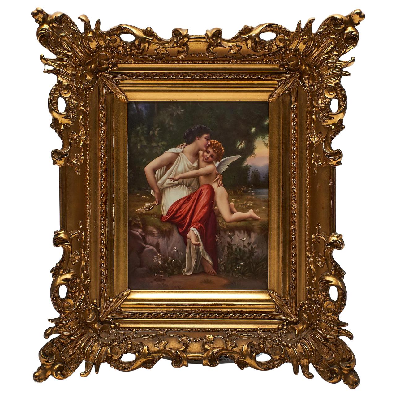 German KPM Porcelain Portrait Plaque For Sale at 1stDibs