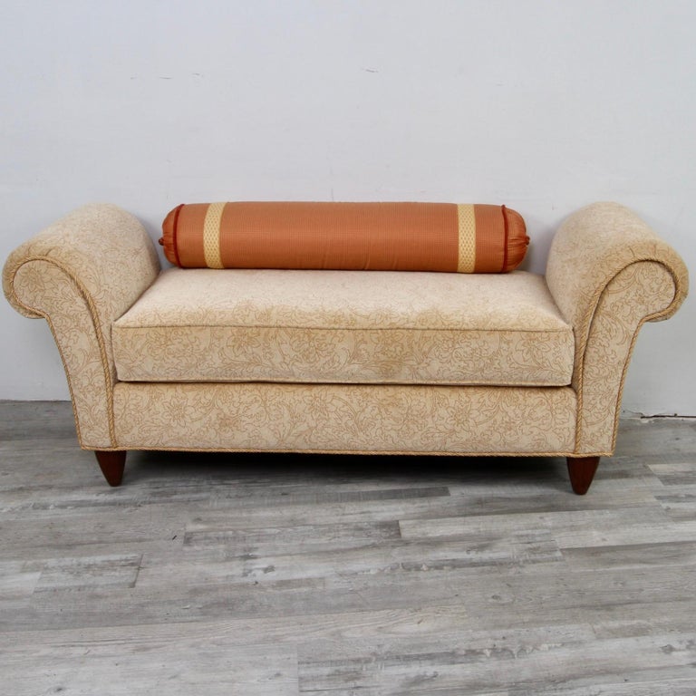 Kravet Roll Arm Entryway Bench For Sale at 1stDibs