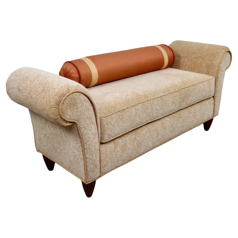 Kravet Roll Arm Entryway Bench For Sale at 1stDibs