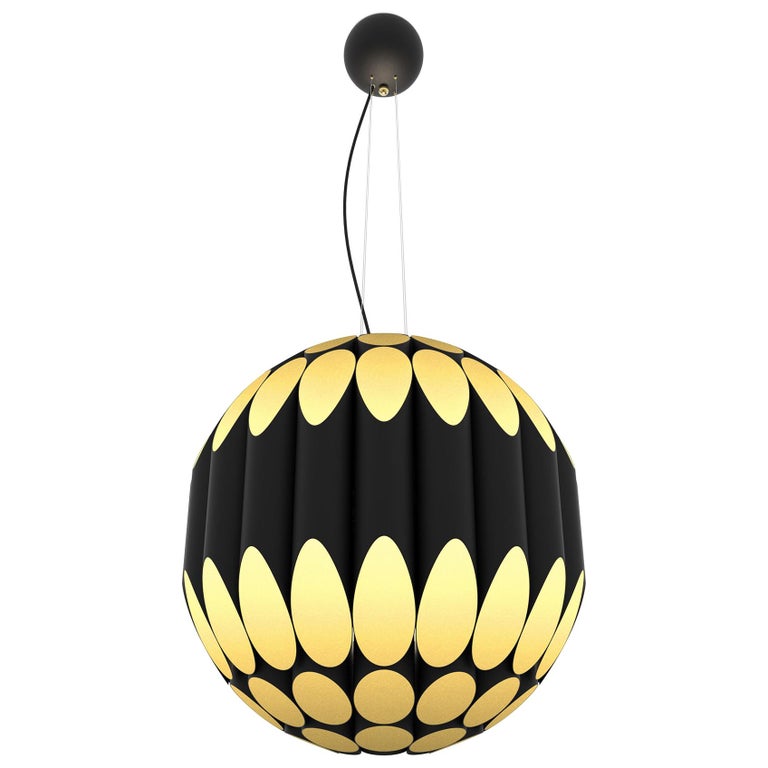 Kravitz Pendant Light in Black and Aluminium For Sale at 1stDibs